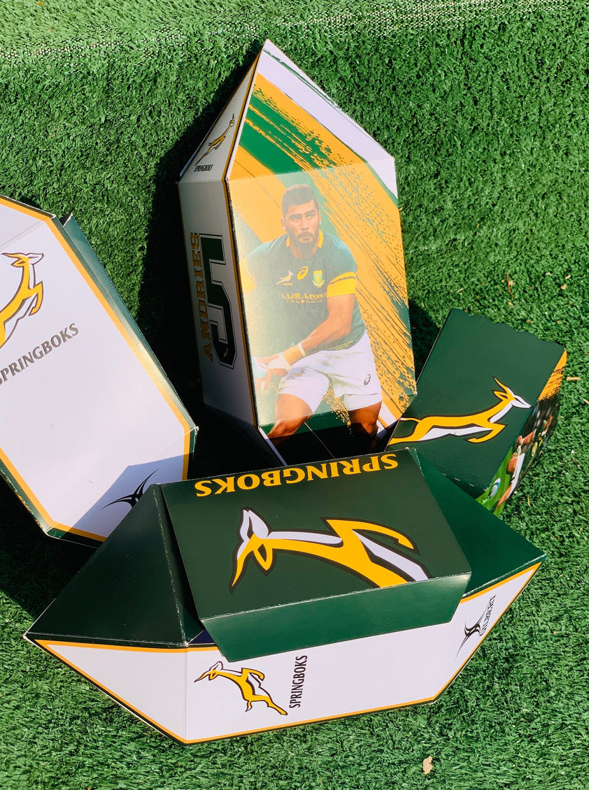 Springbok Rugby Ball Party Boxes - Pack of 12 – Lily Young Designs