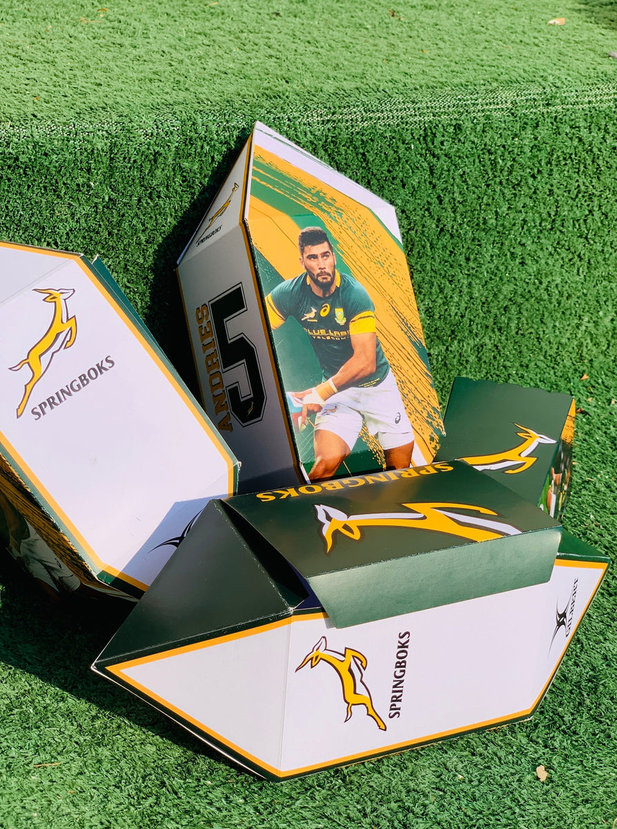 Springbok Rugby Ball Party Boxes - Pack of 12 – Lily Young Designs