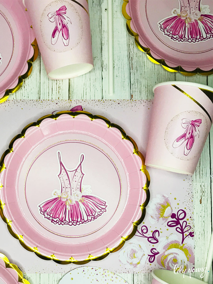 Ballerina Paper Cups with sticker | Birthday’s | Lily Young – Lily ...