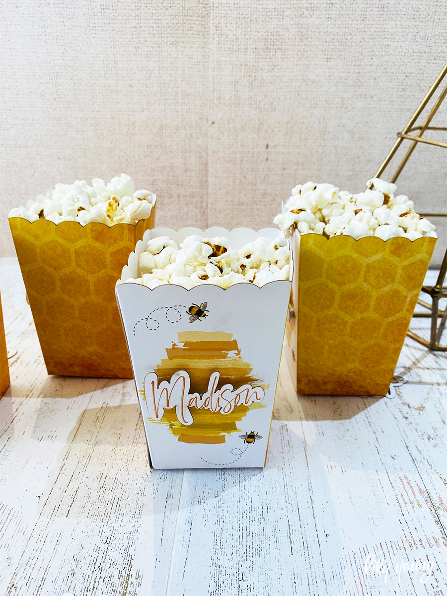 Bee Popcorn boxes | Birthday’s | Lily Young – Lily Young Designs