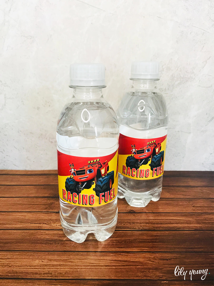 Blaze Water Bottle Labels | Birthday’s | Lily Young – Lily Young Designs