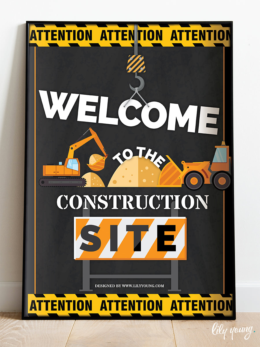 Construction Welcome Sign | Birthday’s | Lily Young – Lily Young Designs