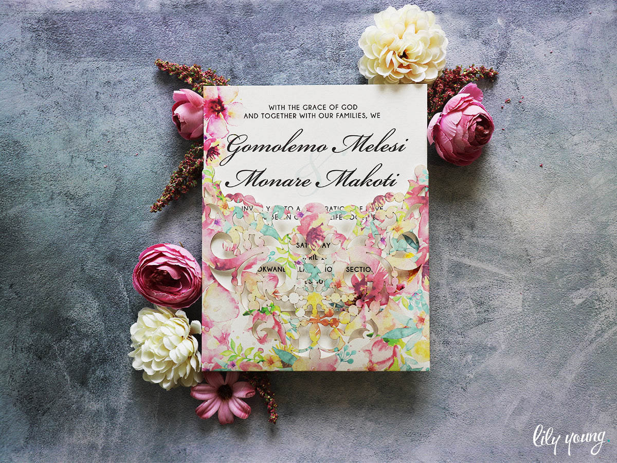 Gomolemo Printed Invitation Suite – Lily Young Designs