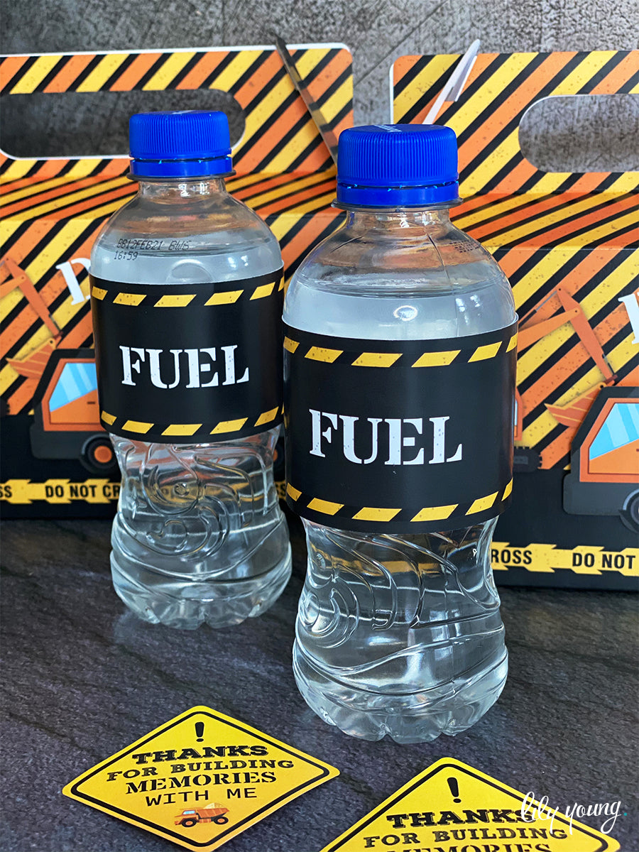 Construction Water Bottle Labels | Birthday’s | Lily Young – Lily Young ...