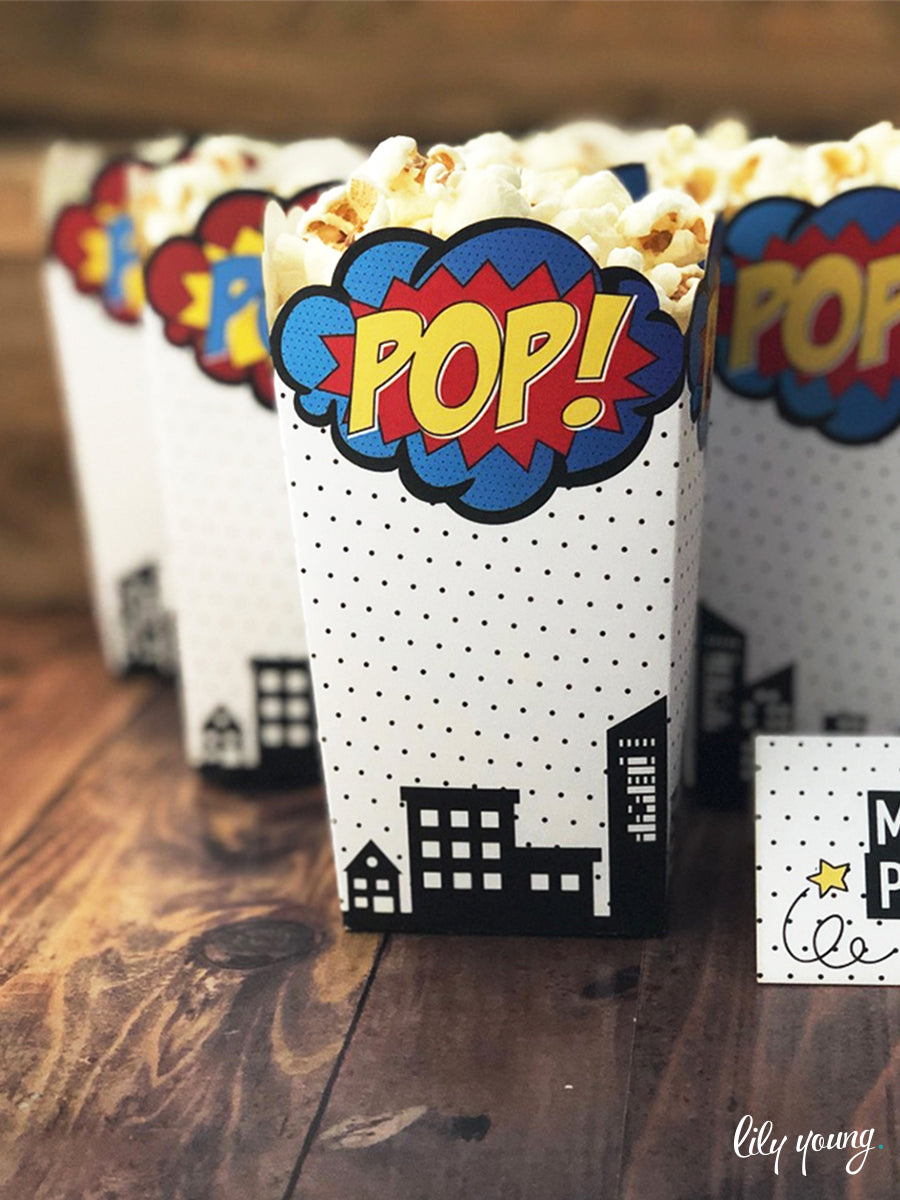 Superhero Popcorn boxes - Pack of 12 – Lily Young Designs